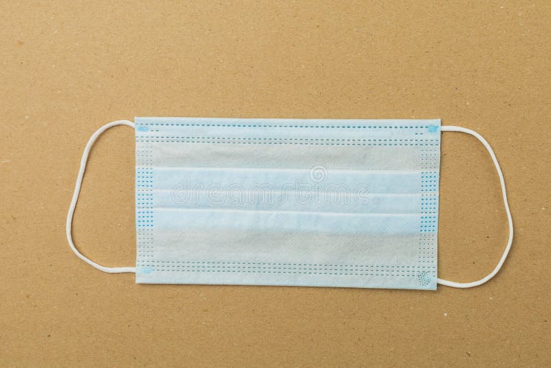 Classic Surgical Medical Mask on Paper Background with Copy Space Stock ...