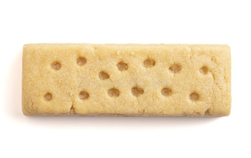 Classic Sweet Rectangular Butter Shortbread Isolated on a White ...