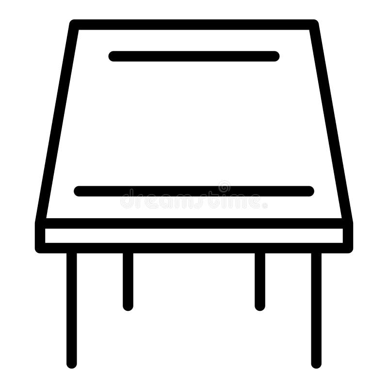 Classic Table Icon, Outline Style Stock Vector - Illustration of ...