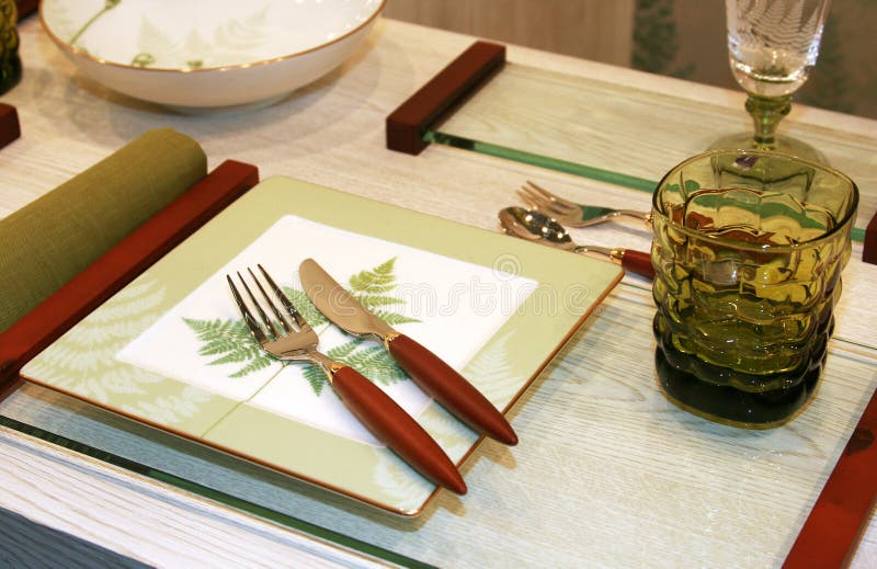 Classic table setting stock photo. Image of fine, date - 4476168