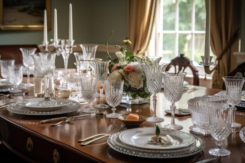 Classic Table Setting with Modern Twist, Featuring Sleek White Plates ...