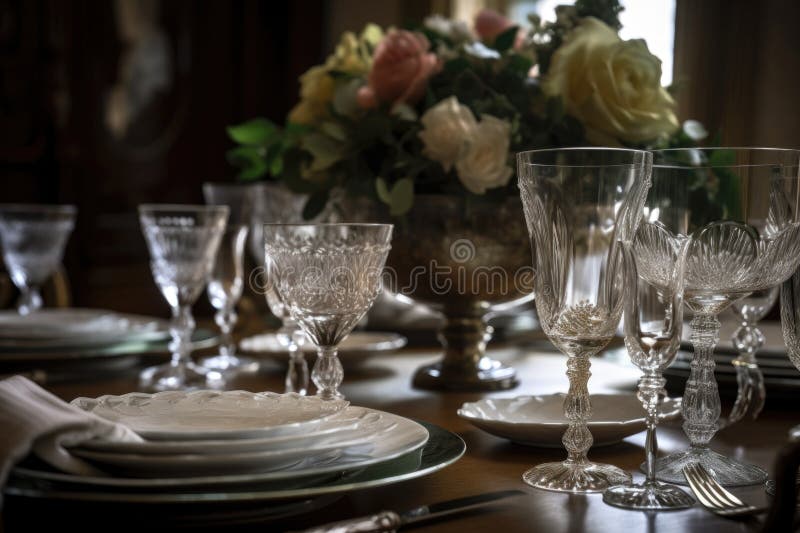 Classic Table Setting with Modern Twist, Featuring Sleek White Plates ...