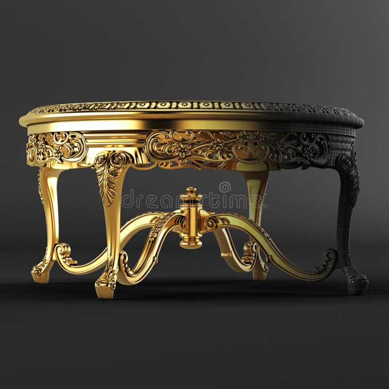 Classic table furniture stock vector. Illustration of ornament - 71777790