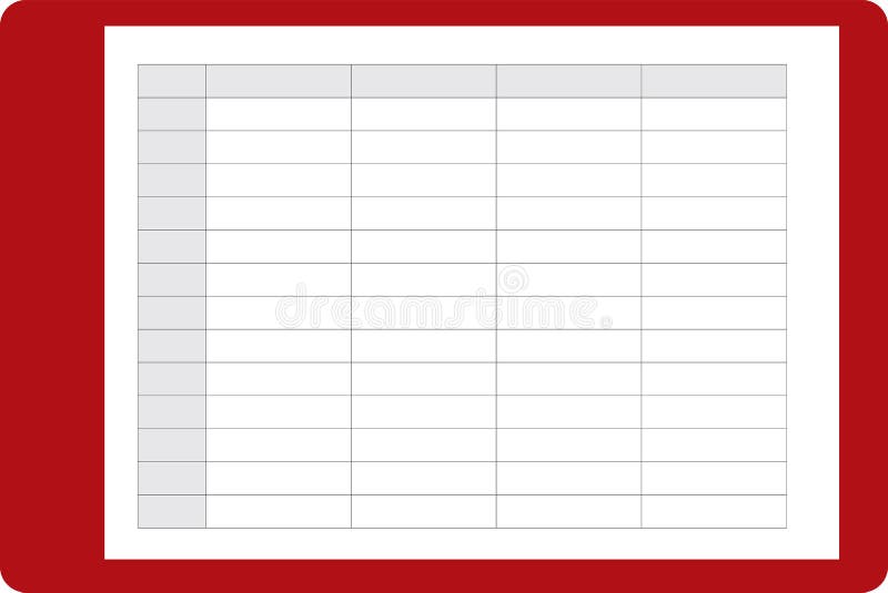 Classic Tabular Form Stock Vector Illustration Of Control 232440739