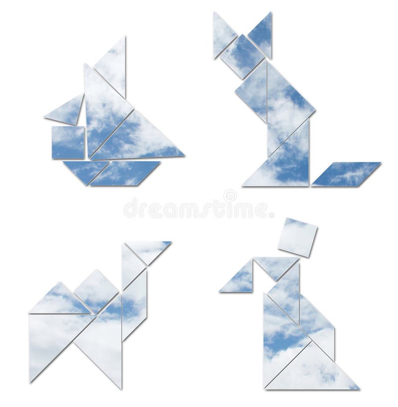 Classic Tangram - Various Comp Stock Illustration - Illustration of ...