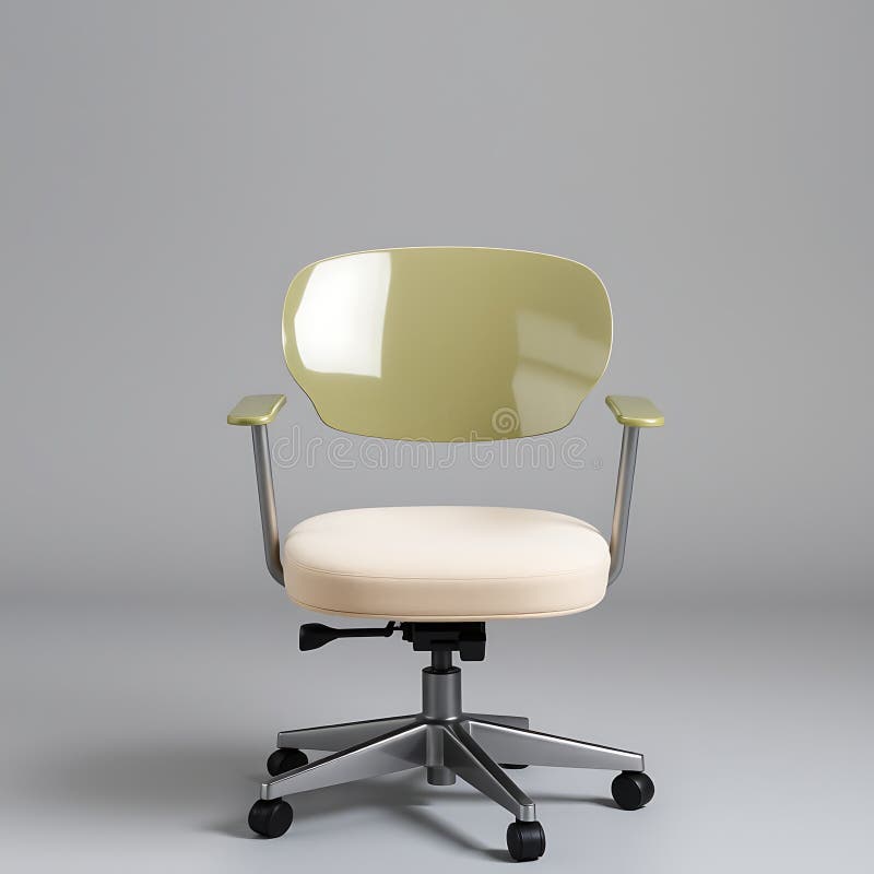 A Classic Task Chair with a Curved Plastic Back and a Cushioned Seat ...