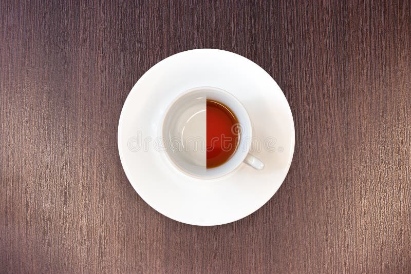 Classic Tea White Cup Top View Stock Image - Image of classic ...