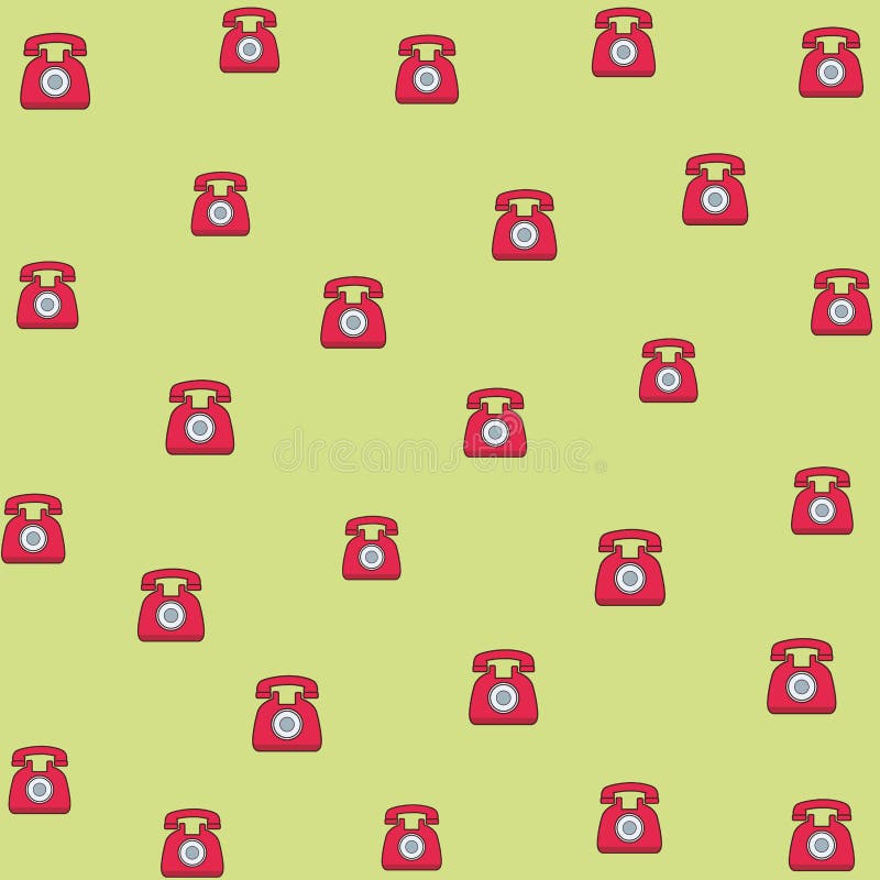 Classic Telephone Background Cartoon Stock Vector - Illustration of ...
