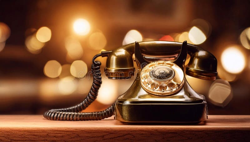 Classic Telephone on a Desk, Symbolizing Communication, Vintage ...
