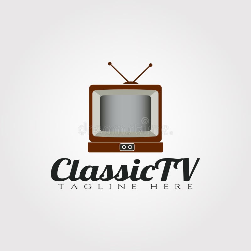 Classic Television Vector Logo Design,Technology Icon Stock Vector ...