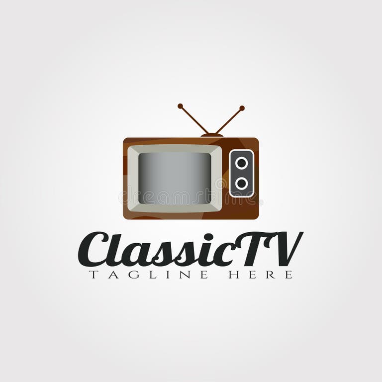 Classic Television Vector Logo Design,Technology Icon Stock Vector ...
