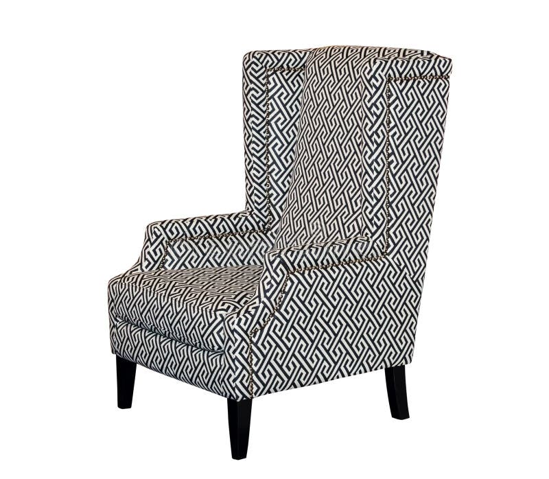 Classic textile chair stock photo. Image of black, modern - 79112350
