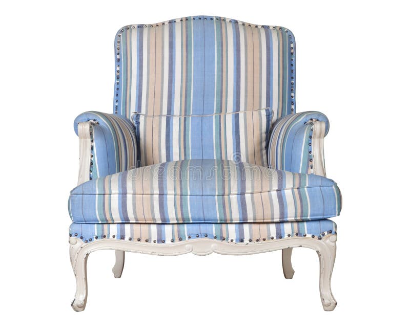 Classic textile chair stock image. Image of blue, furniture - 82149211