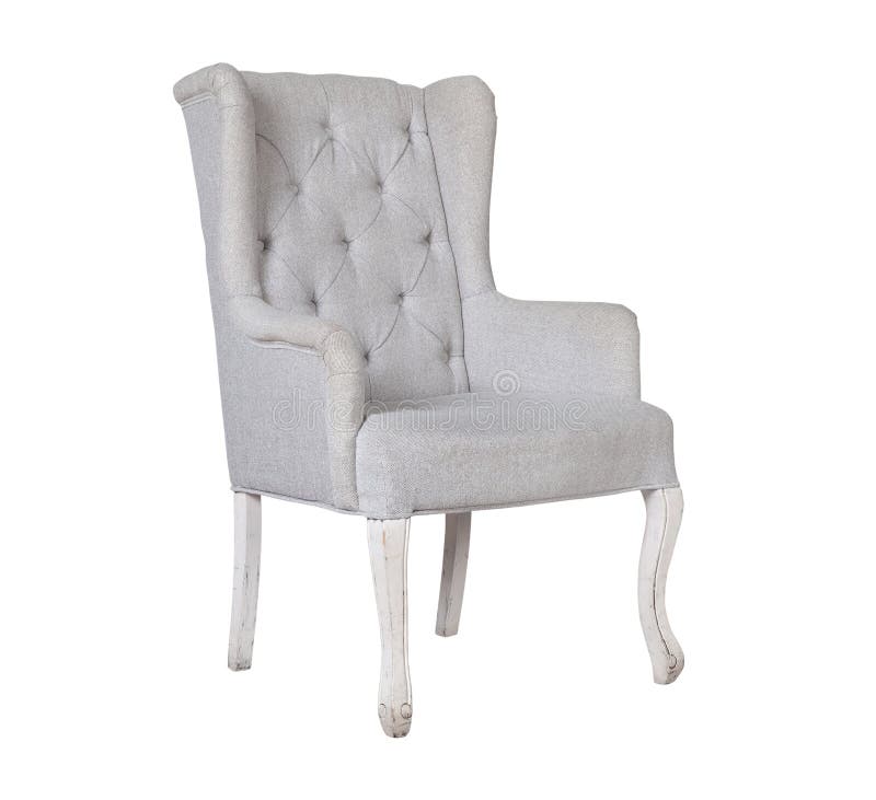 Classic textile chair stock image. Image of isolated - 80543547