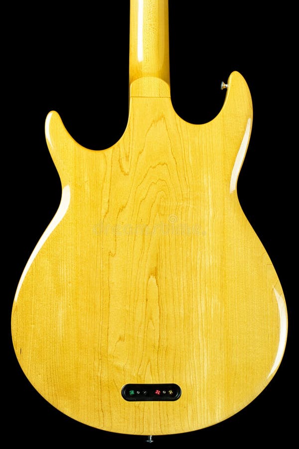 The Back Of A Solid Maple Bass Guitar With Fine Grain Stock Image Image Of Slide Country