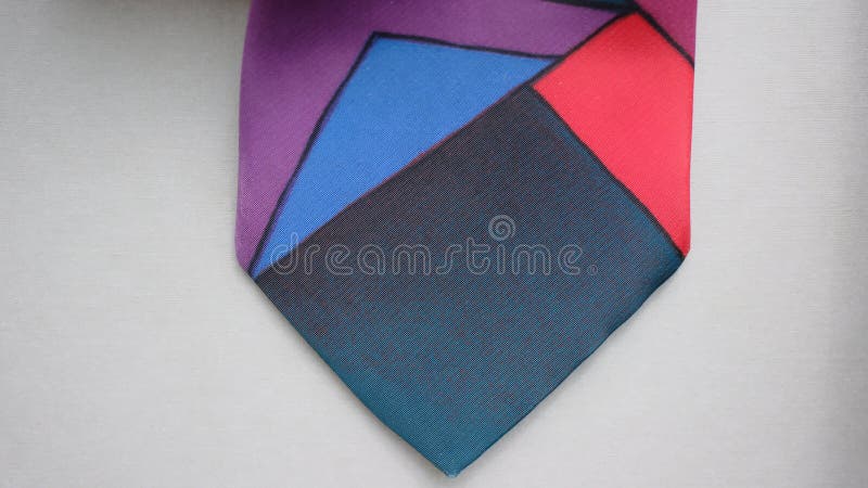 Classic Tie Fabric Texture Close-up with Abstract Pattern on a Gray ...