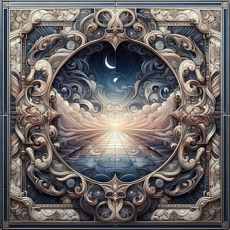 Classic Tile Pattern. Generative AI Stock Photo - Image of modern ...