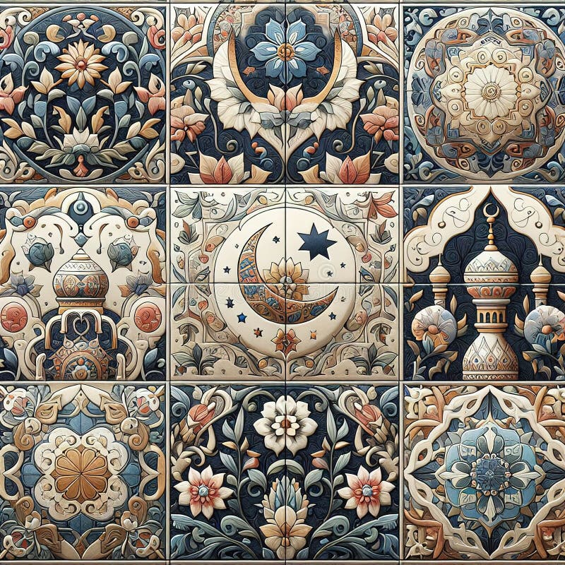 Classic Tile Pattern. Generative AI Stock Photo - Image of illusion ...