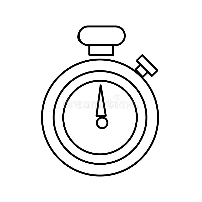 Classic timer stopwatch stock vector. Illustration of black - 82154979