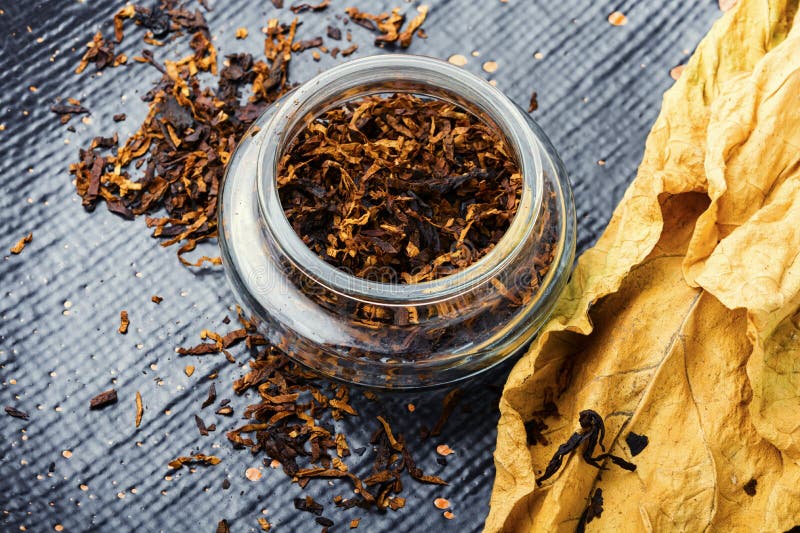 Smoking Pipe with Tobacco Leaves Stock Image - Image of harvest ...