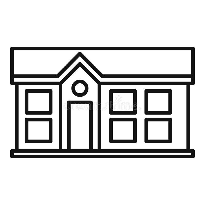 Classic Town Hall Building Front View Facade Stock Illustration ...