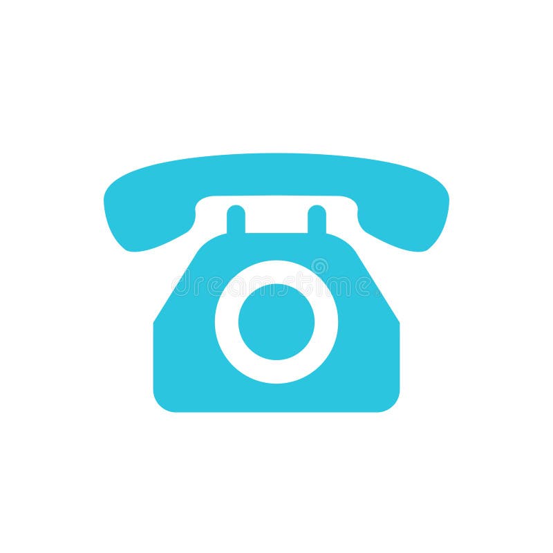 Classic Traditional Typical Telephone, Blue Phone Icon. Stock Vector ...