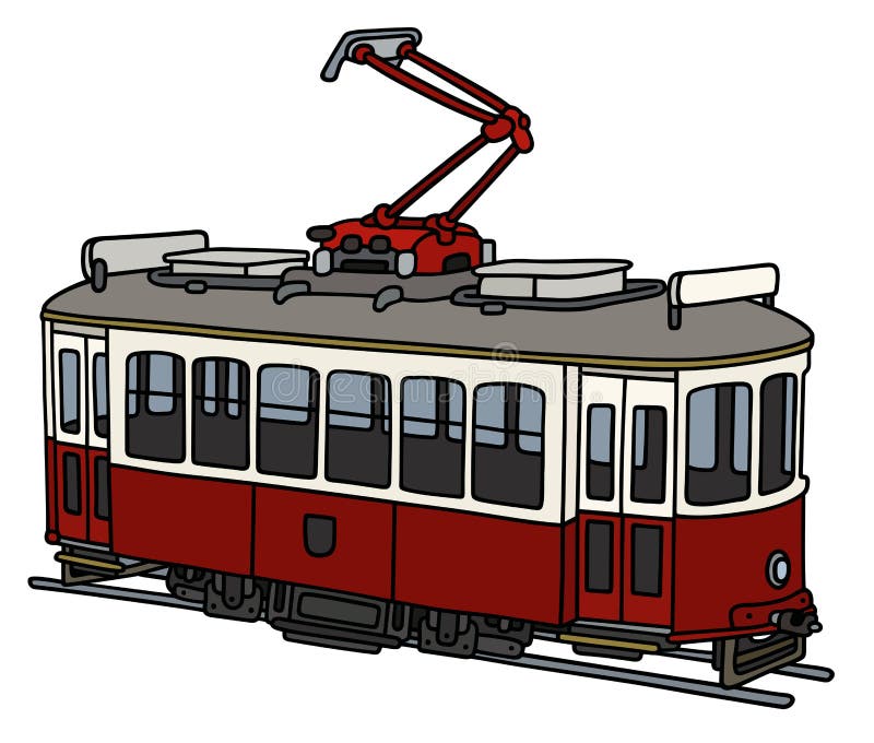 Classic tramway stock vector. Illustration of personal - 85870596