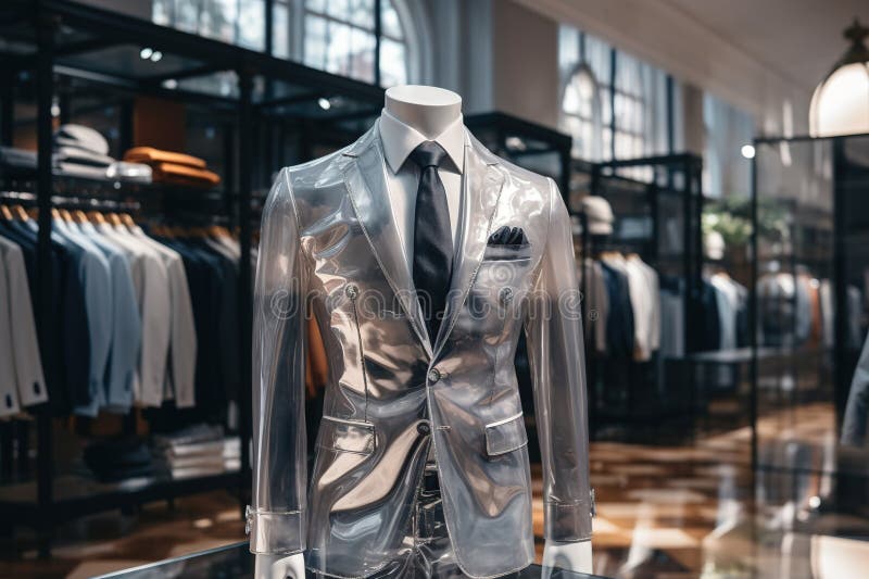 A Classic Transparent Suit in a Clothing Store. Generative AI Stock ...