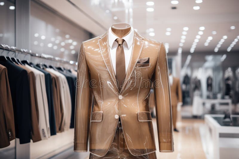 A Classic Transparent Suit in a Clothing Store. Generative AI Stock ...