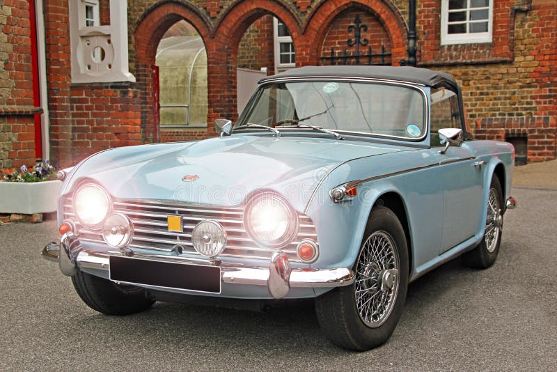 Classic triumph tr4 car stock photo. Image of collector - 25246936