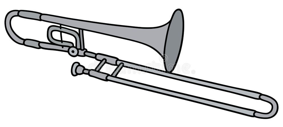 Classic trombone stock vector. Illustration of slide - 73799748
