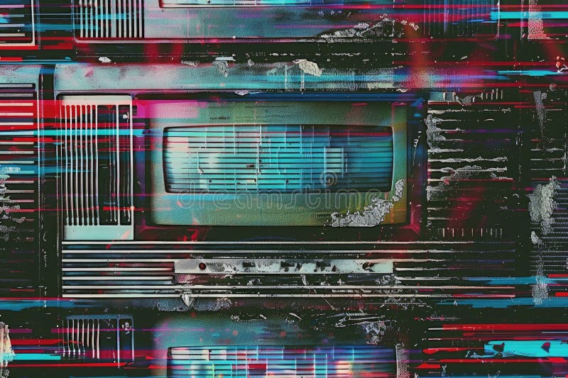 A Classic TV with a Cracked and Worn-out Screen, Suitable for Nostalgic ...