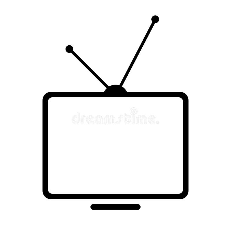 Classic TV Icon Vector. Old Television Image Stock Vector ...