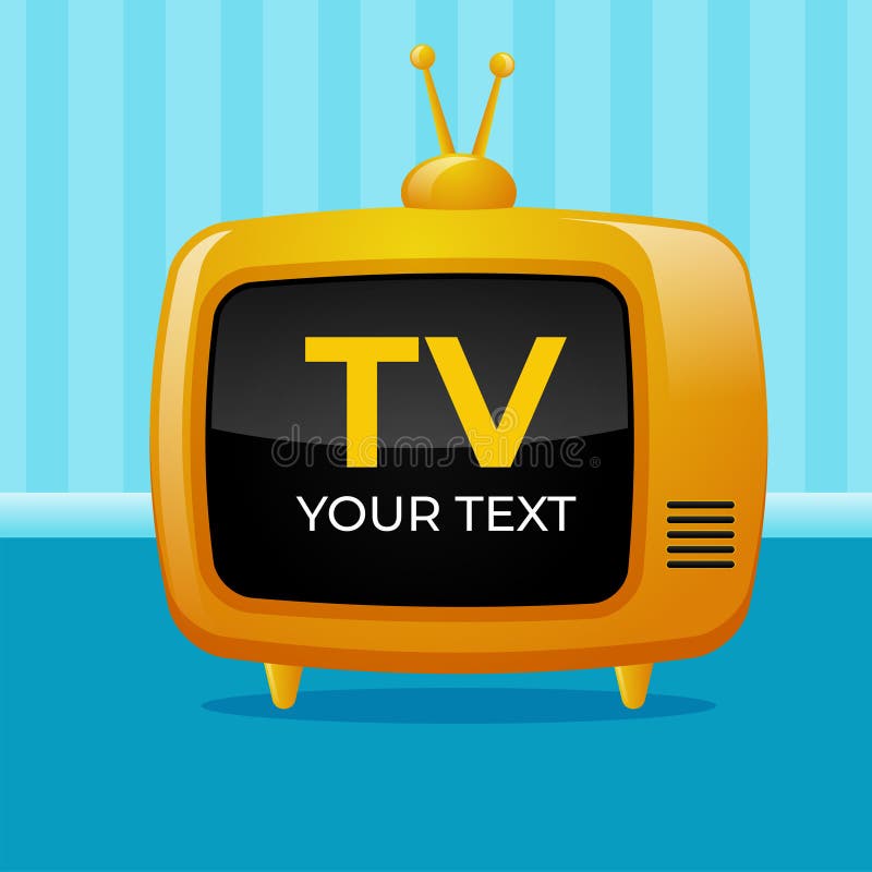 Classic TV in Vector Illustration Stock Vector - Illustration of ...