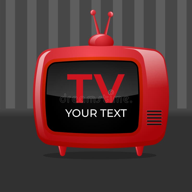 Classic TV in Vector Illustration Stock Vector - Illustration of flat ...