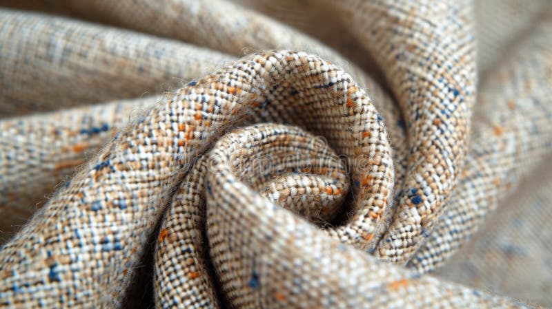 A Classic Tweed Fabric, Capturing the Intricate Weave, Subtle ...