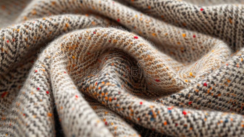 A Classic Tweed Fabric, Capturing the Intricate Weave, Subtle ...