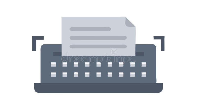 Classic Typewriter for Creative Writing and Office, Vector Design ...