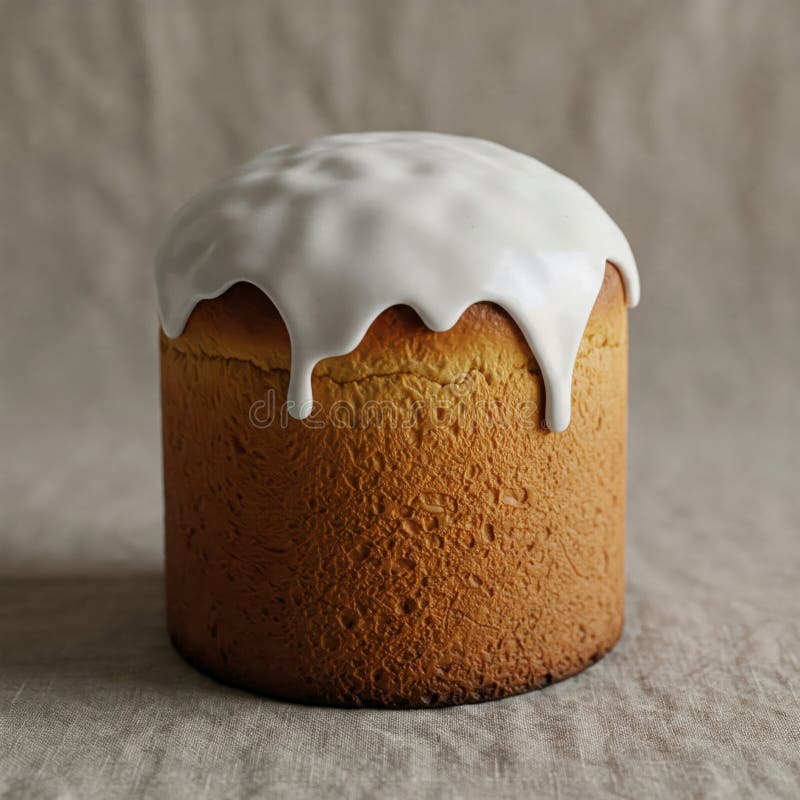 Classic Ukrainian Easter Bread with Icing Stock Illustration ...
