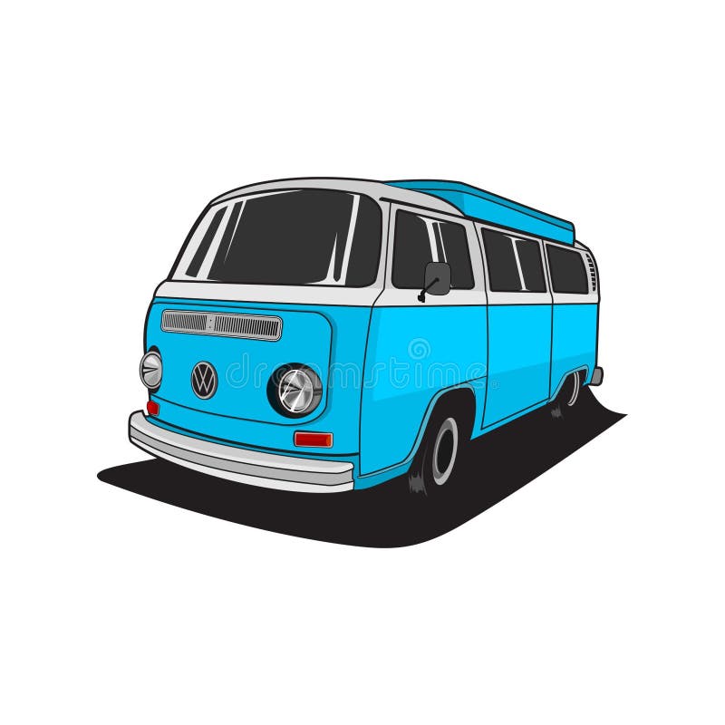 Classic van vector stock vector. Illustration of city - 156498954