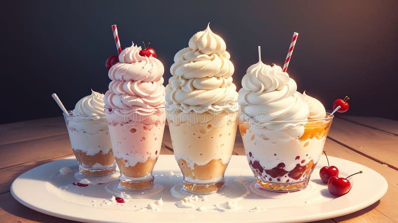 Classic Vanilla Ice Cream Float.AI Generated Stock Illustration ...