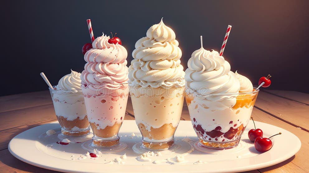 Classic Vanilla Ice Cream Float.AI Generated Stock Illustration ...