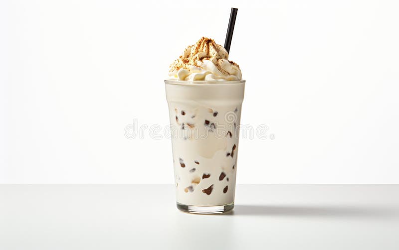 Classic Vanilla Milkshake White Background Stock Illustration ...