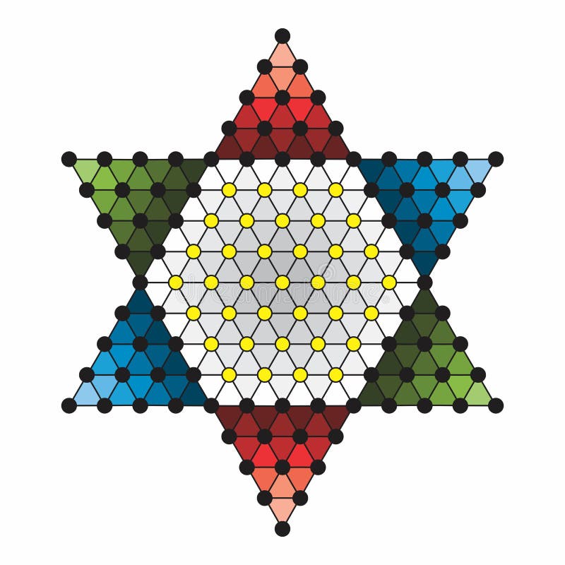 Halma - board game, eps. stock vector. Illustration of color - 36240176