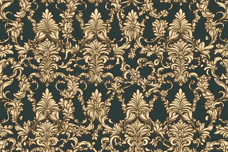 A Classic Victorian Wallpaper Pattern Stock Illustration - Illustration ...