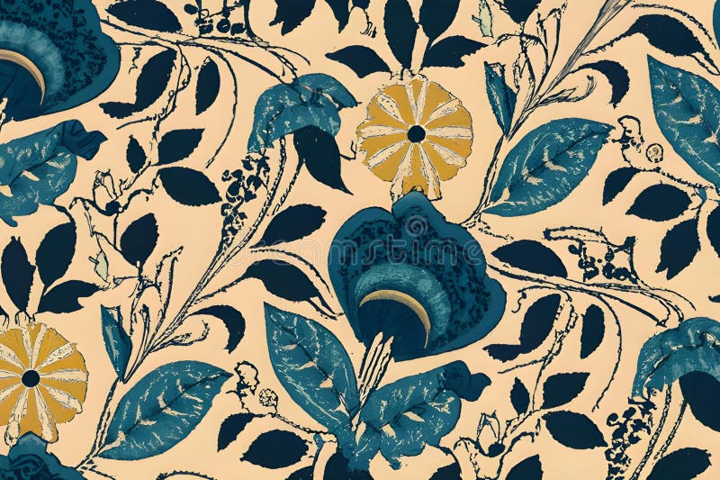 A Classic Victorian Wallpaper Pattern Created Stock Illustration ...