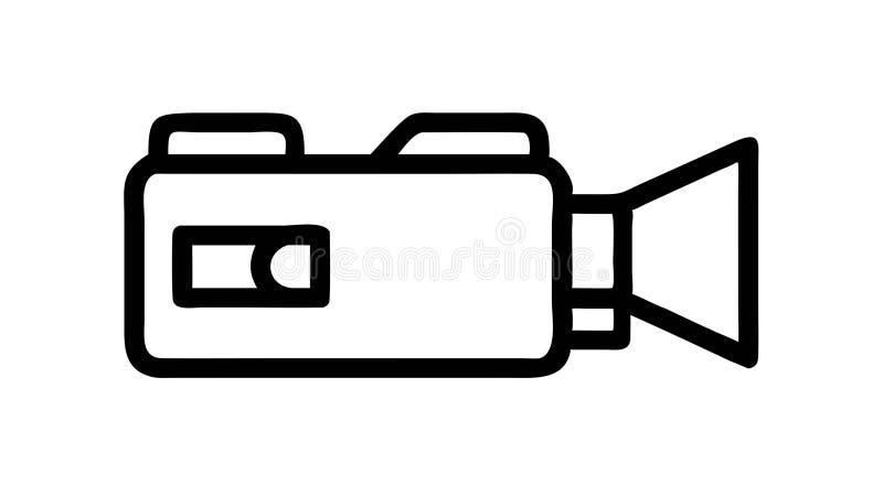 Classic Video Camera Icon for Filming, Streaming, and Content Creation ...