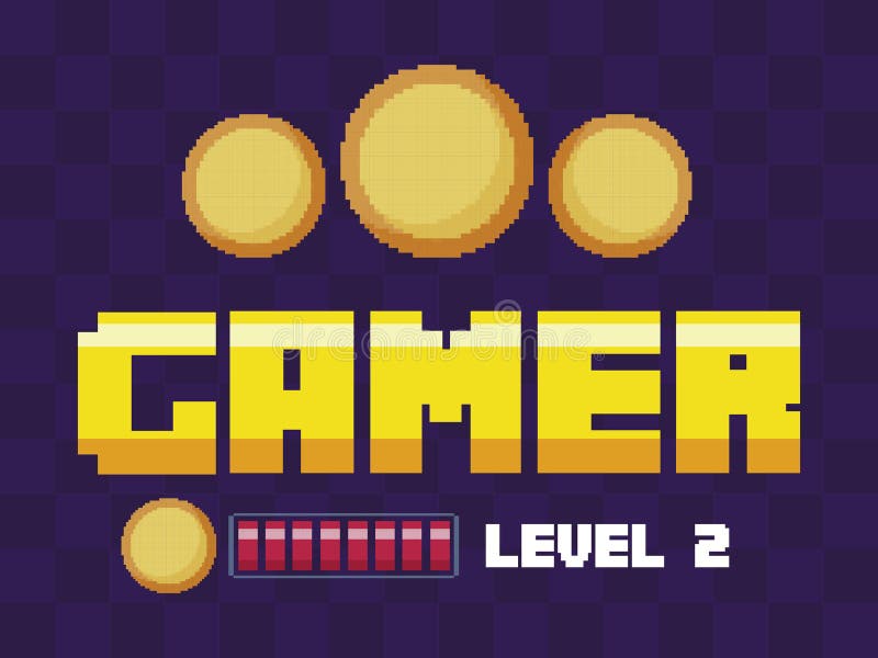 Classic video game coins stock vector. Illustration of computer - 140166154