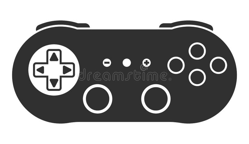 Classic Video Game Controller or Classical Joystick Flat Icon for Apps ...