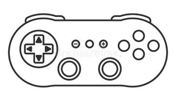 Nintendo Game Controller Line Art Stock Illustrations – 38 Nintendo ...